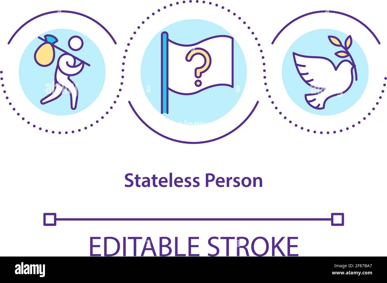 Stateless person concept icon Stock Vector Image & Art - Alamy