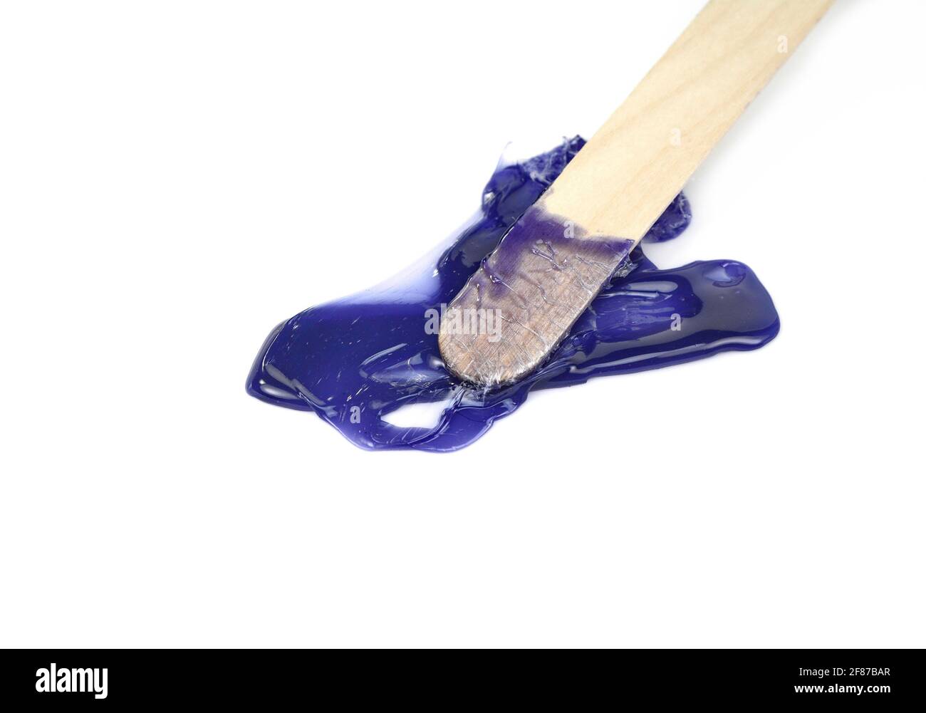 Blue melted wax isolated on white background. Hot wax puddle . hot wax ...