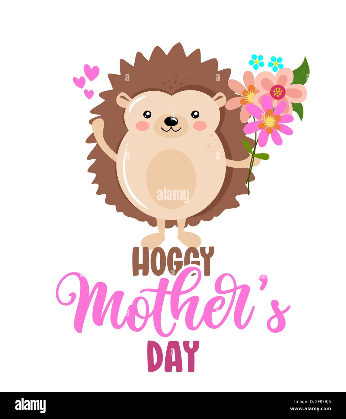 Hoggy (Happy) Mother's Day - Cute hand drawn hedgehog illustration ...
