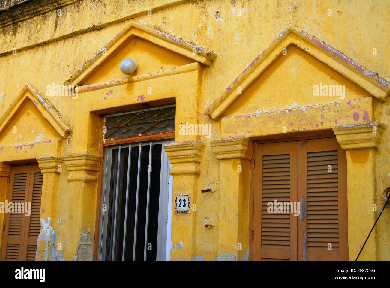 Greece, Rhodes island Paradeisi village traditional architecture Stock ...