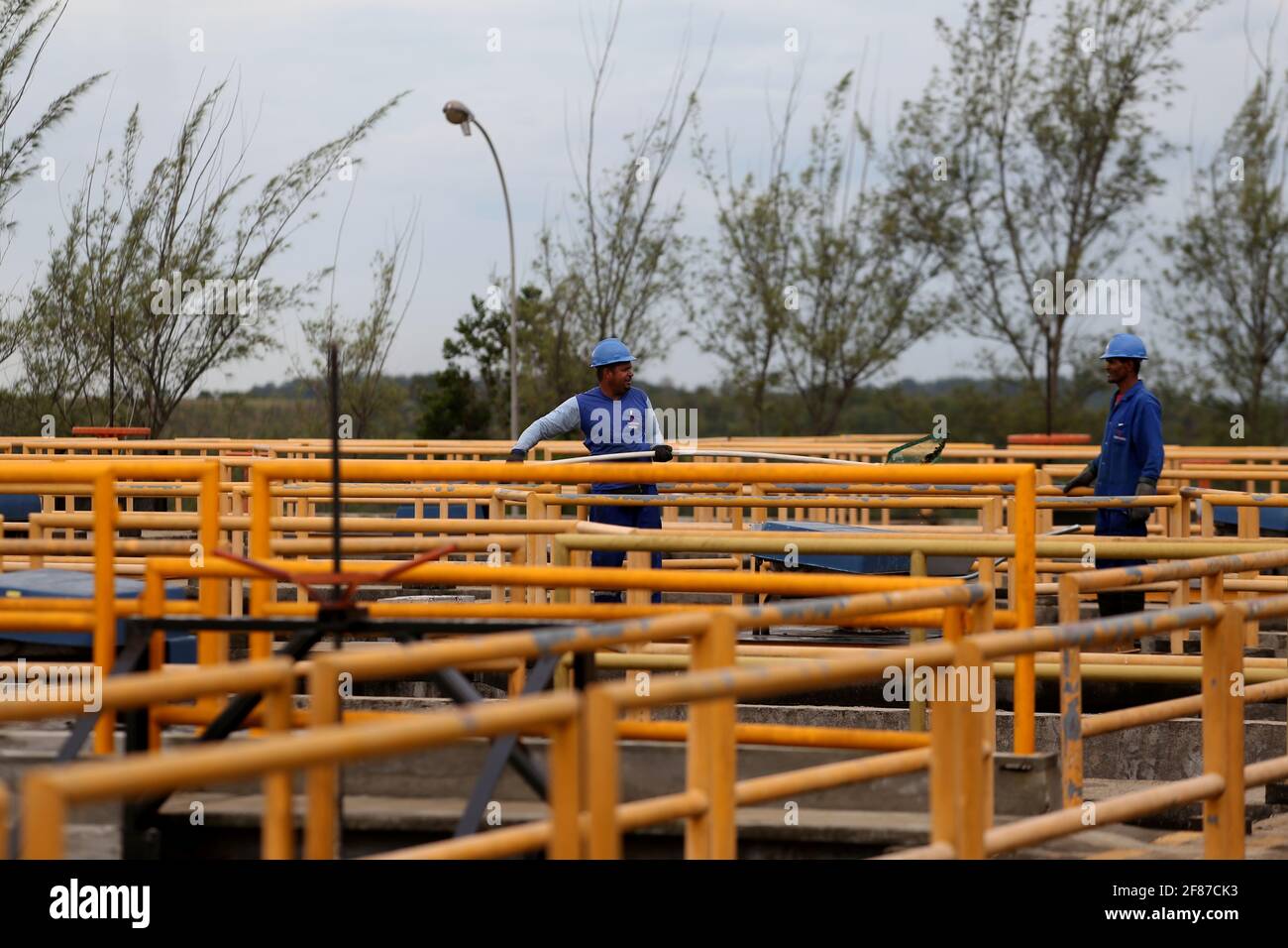 candeias, bahia / brazil - March 21, 2019: View of Embasa water ...
