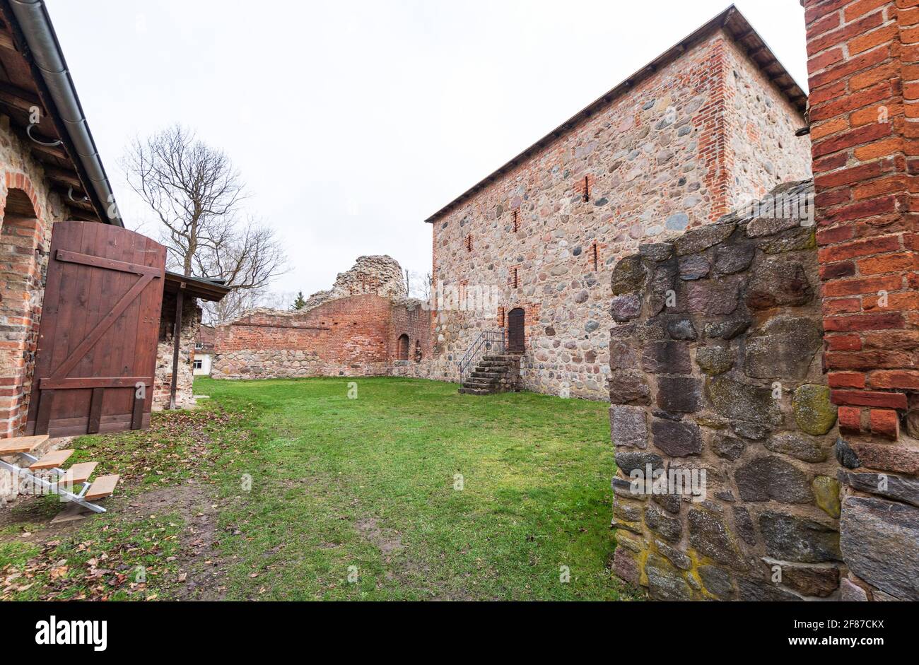 Gerswalde, Germany. 08th Apr, 2021. The moated castle was probably ...