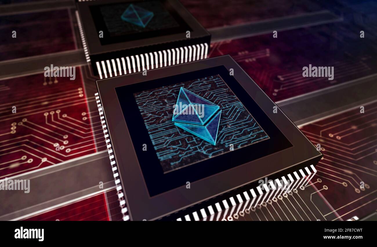 Ethereum symbol, cryptocurrency, cyber coin, ETH crypto currency and ...