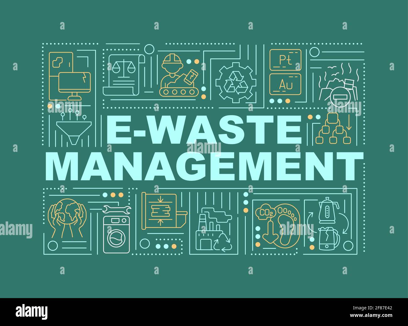 E-waste management word concepts banner Stock Vector Image & Art - Alamy