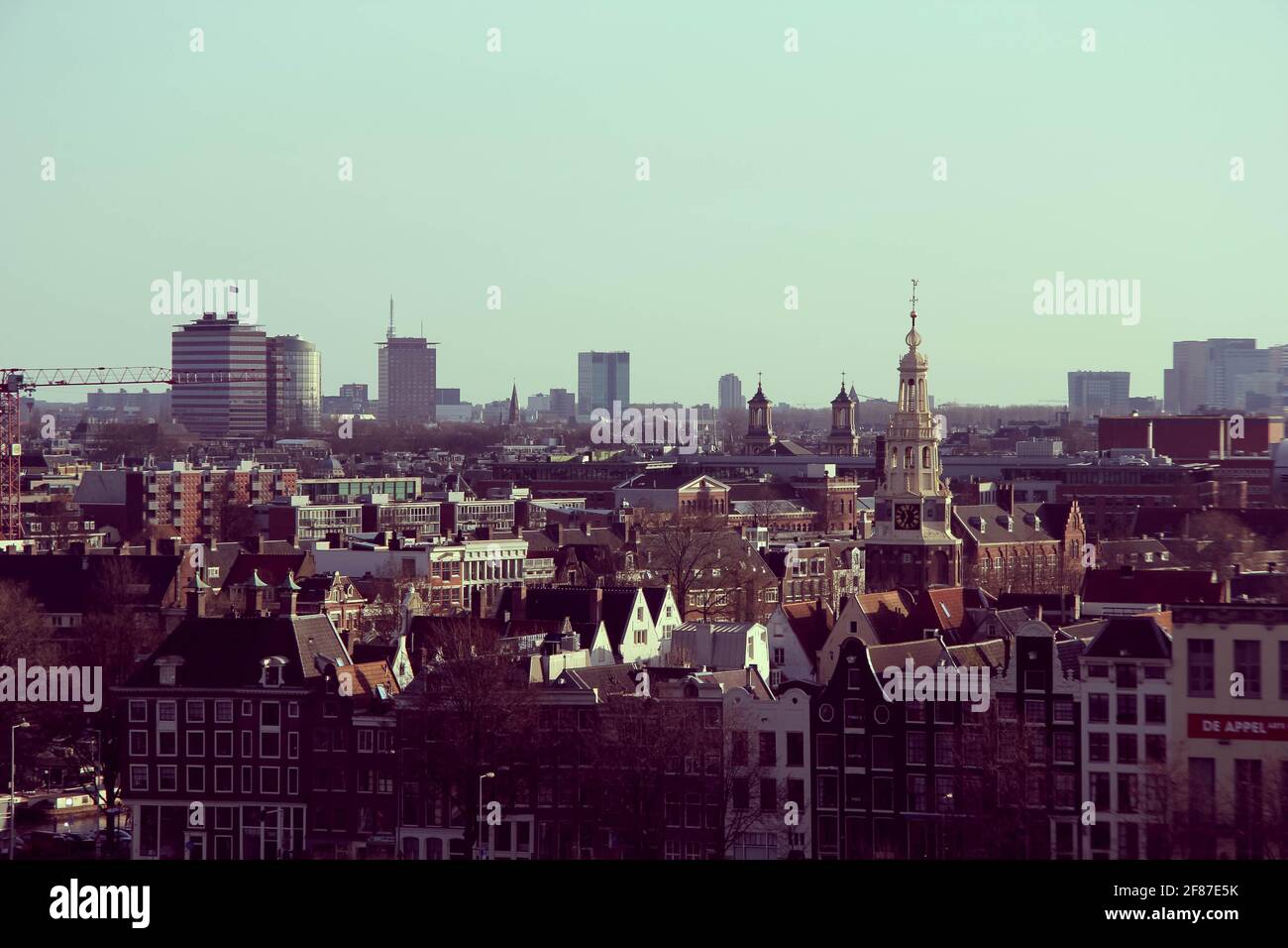 Amsterdam Skyline With Clear Sky Stock Photo - Alamy