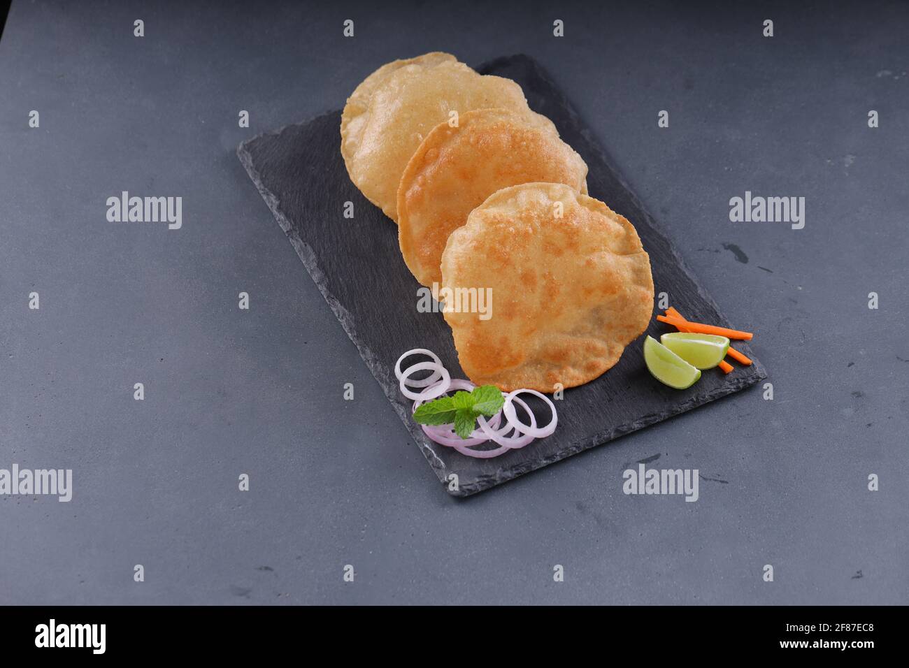 Indian breakfast Poori or puri ,tasty indian dish made using all ...