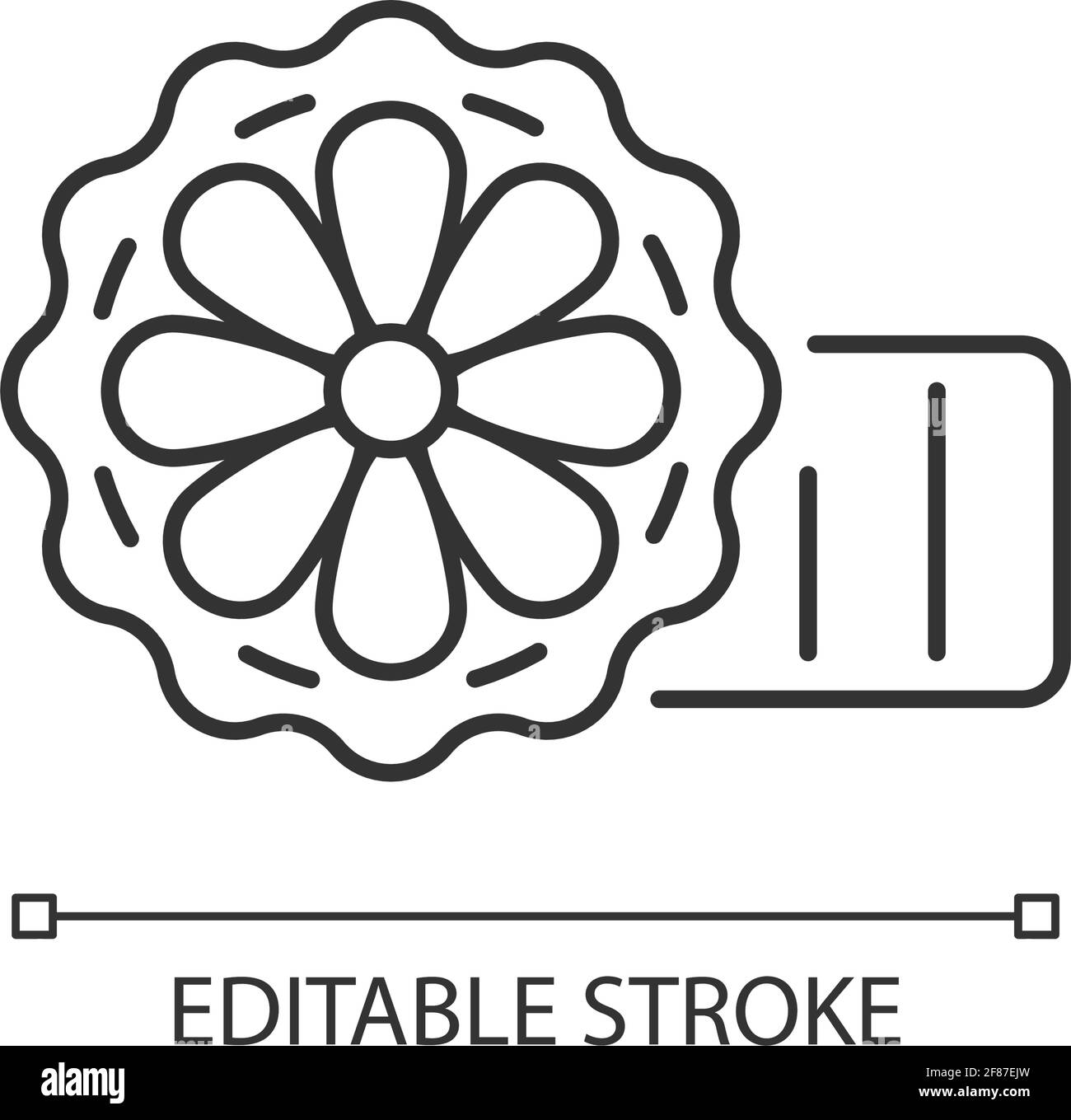 Mooncakes linear icon Stock Vector Image & Art - Alamy