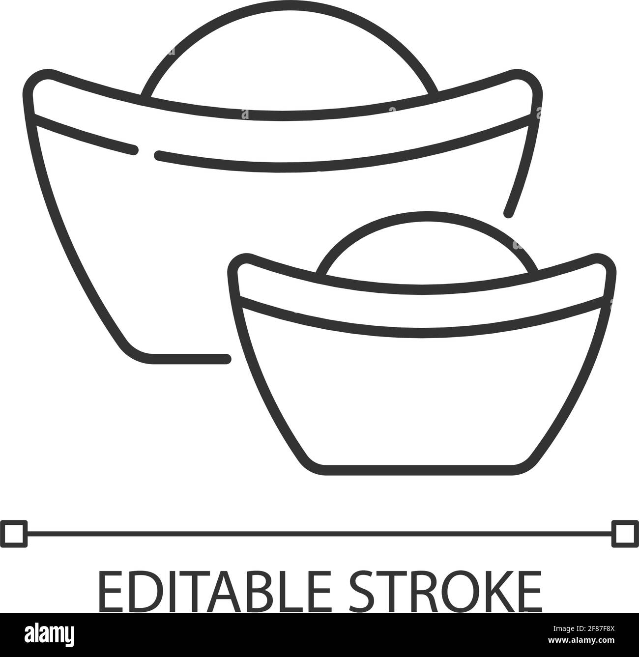 Chinese gold ingots linear icon Stock Vector Image & Art - Alamy