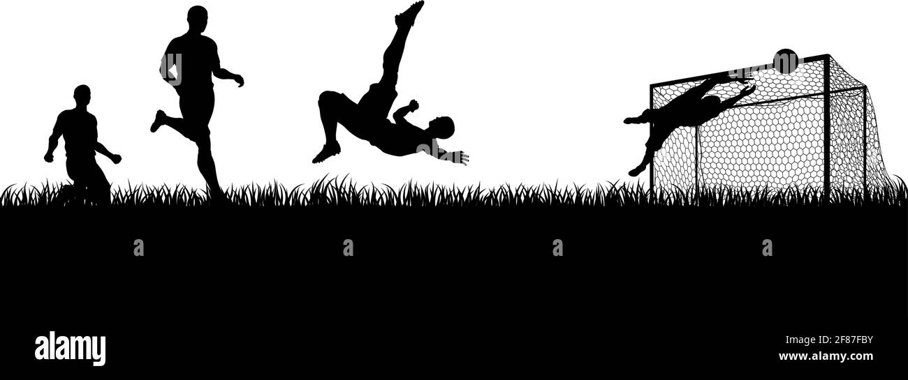 Football match goal scene Stock Vector Images - Alamy
