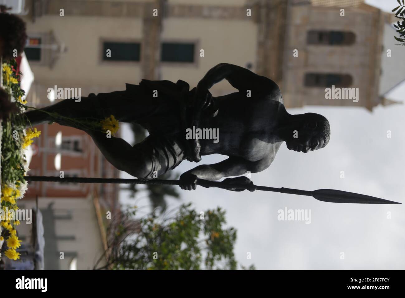 salvador, bahia / brazil - november 21, 2018: Sculpture of Zumbi dos ...