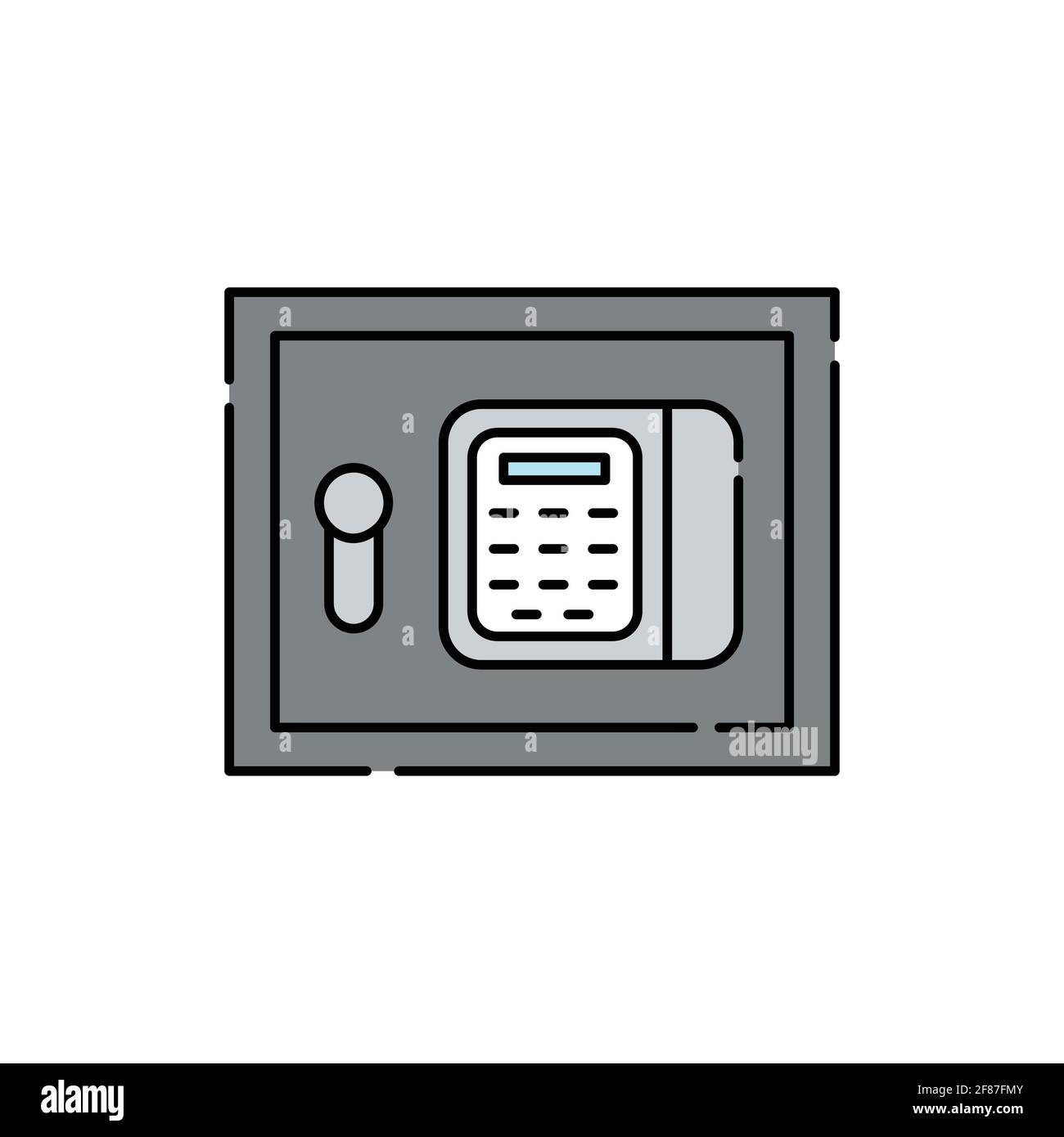 Safe olor line icon. Pictogram for web page, mobile app, promo. UI UX ...