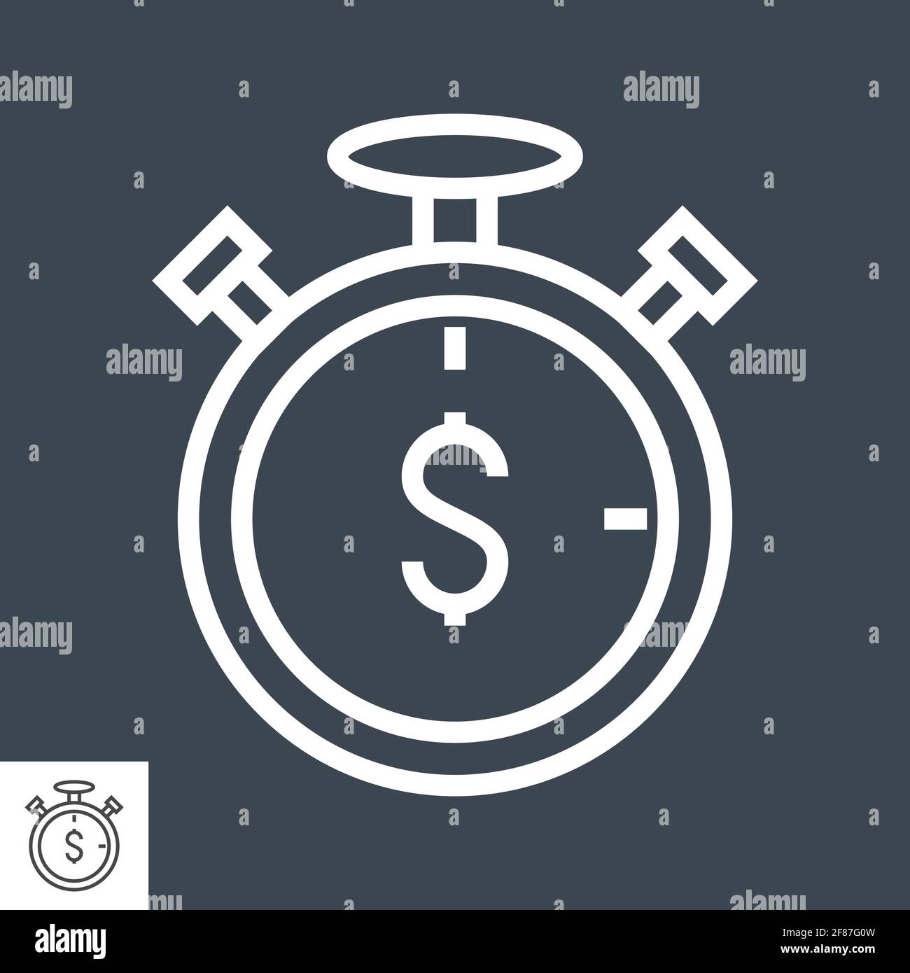 Clock dollar sign line Stock Vector Images - Alamy