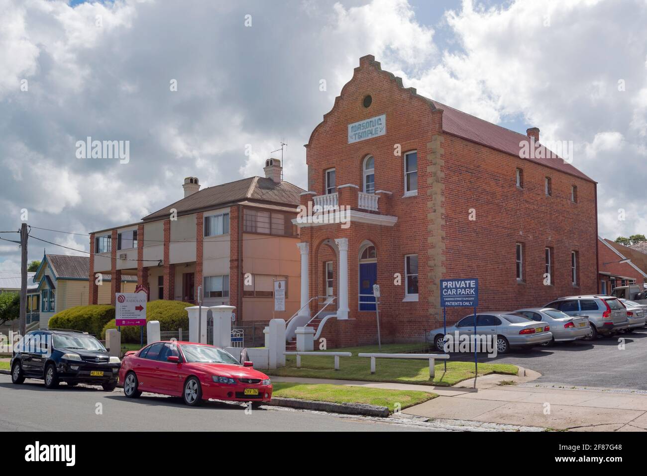 The two storey Freemasons Masonic Hall in the New South Wales south ...
