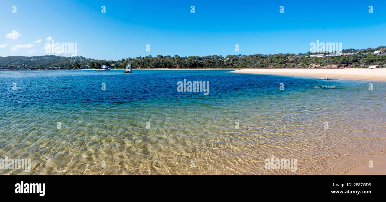 The pristine blue waters at the Boggy Creek end of Merimbula's Main ...