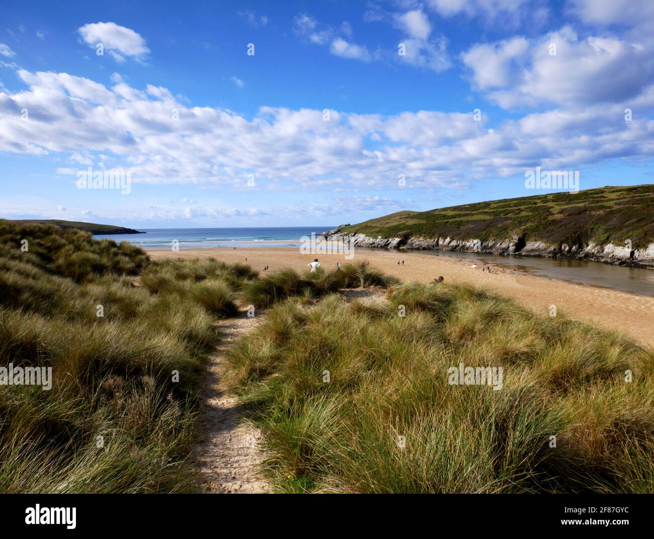 Crantock Beach and the Gannel, Newquay, Cornwall Stock Photo - Alamy