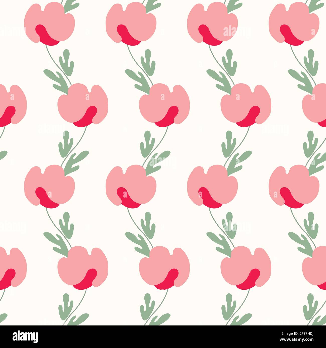 Seamless floral pattern based on traditional folk art ornaments ...