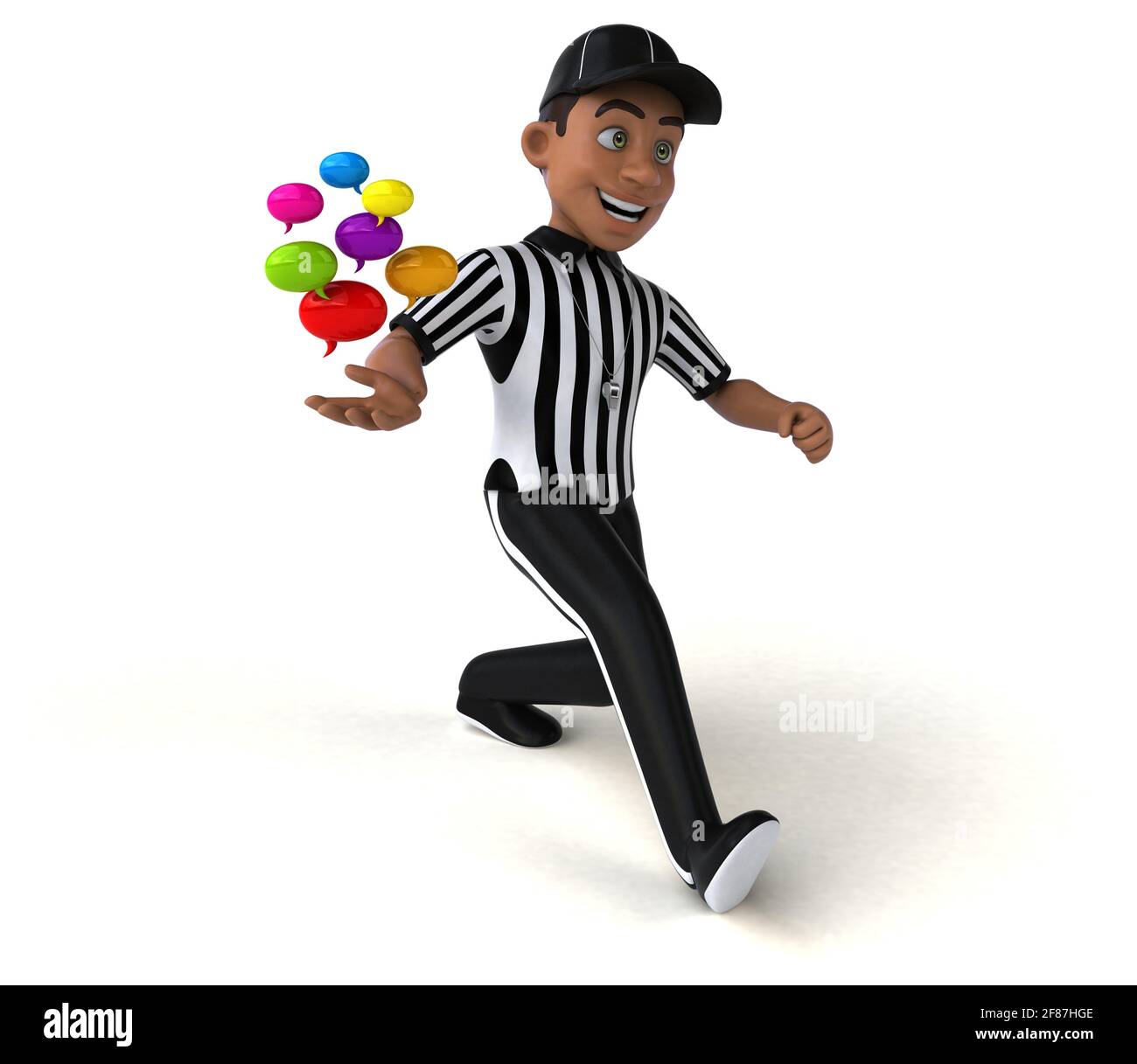 Fun 3D Illustration of an american Referee Stock Photo - Alamy