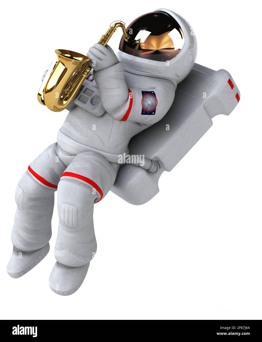 Fun astronaut - 3D Illustration Stock Photo - Alamy