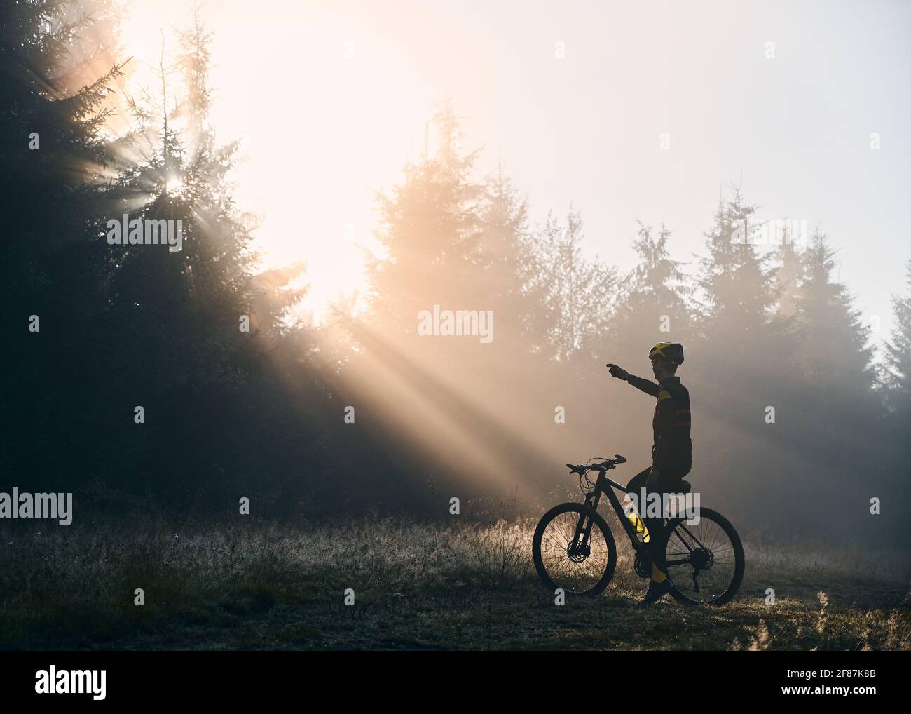 Point view riding bicycle hi-res stock photography and images - Alamy