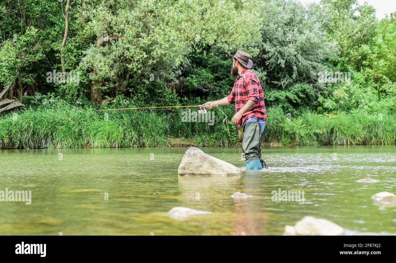 The Addiction is Real. sport activity hobby. experienced fisher in ...