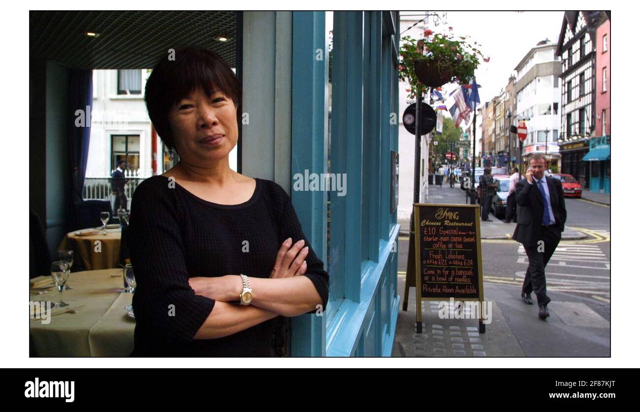 Christine Yau in YMING restaurant in Sohopic David Sandison 16/9/2002 ...