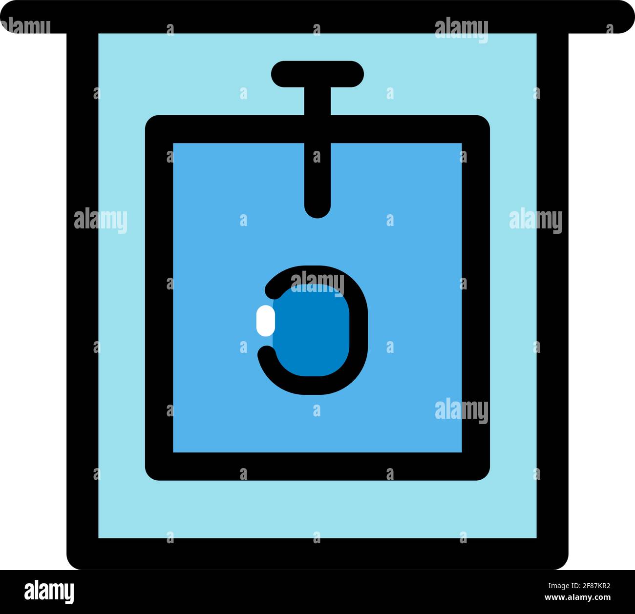 Bidet color icon in simple style isolated vector isolated on white ...