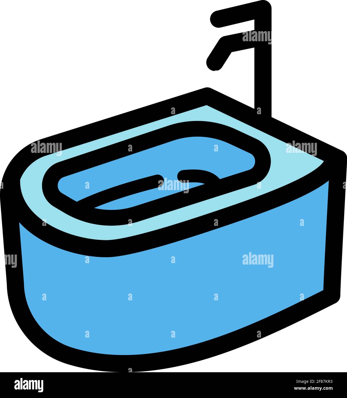 Bidet color icon in simple style isolated vector isolated on white ...