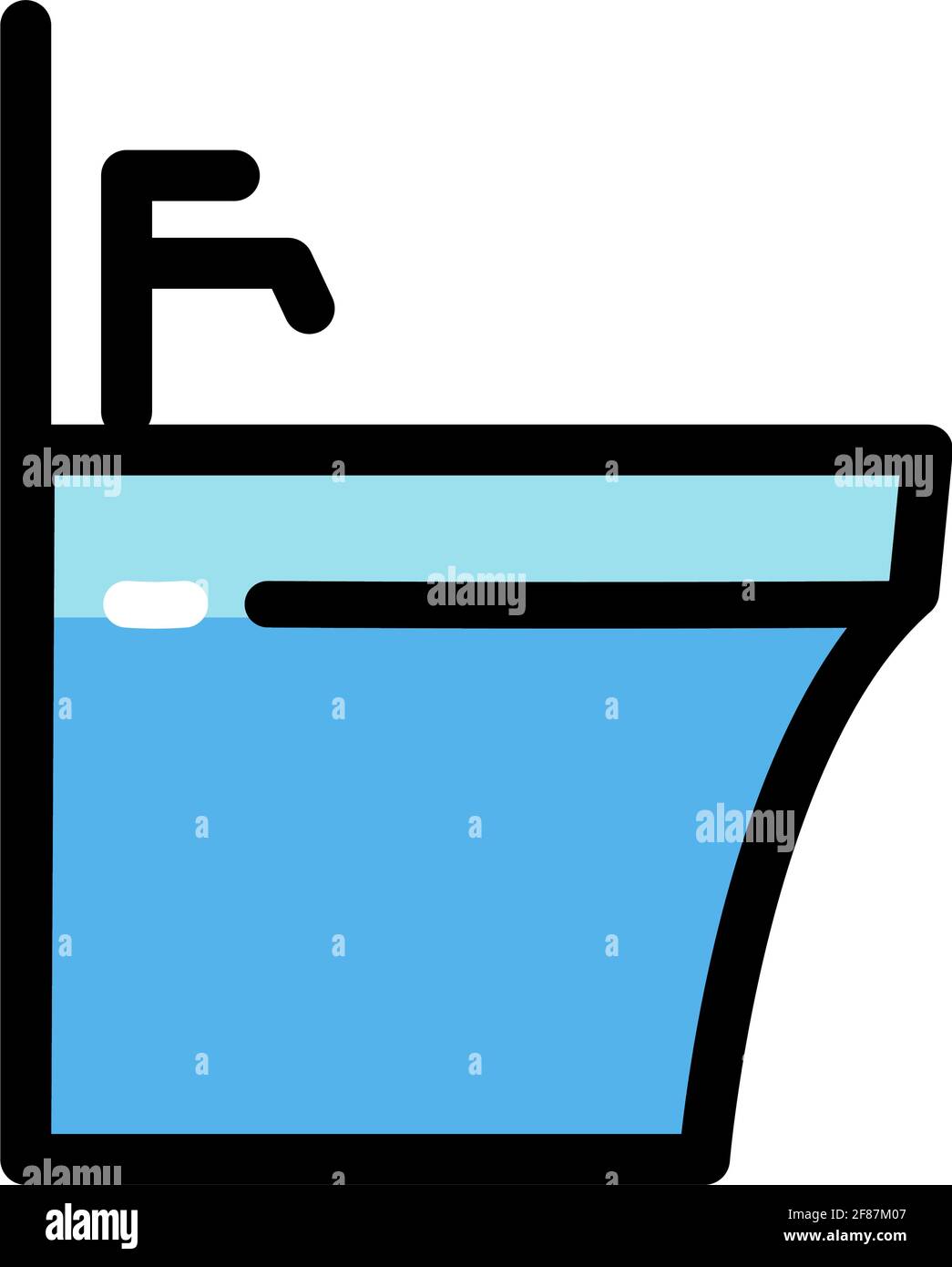 Bidet color icon in simple style isolated vector isolated on white ...