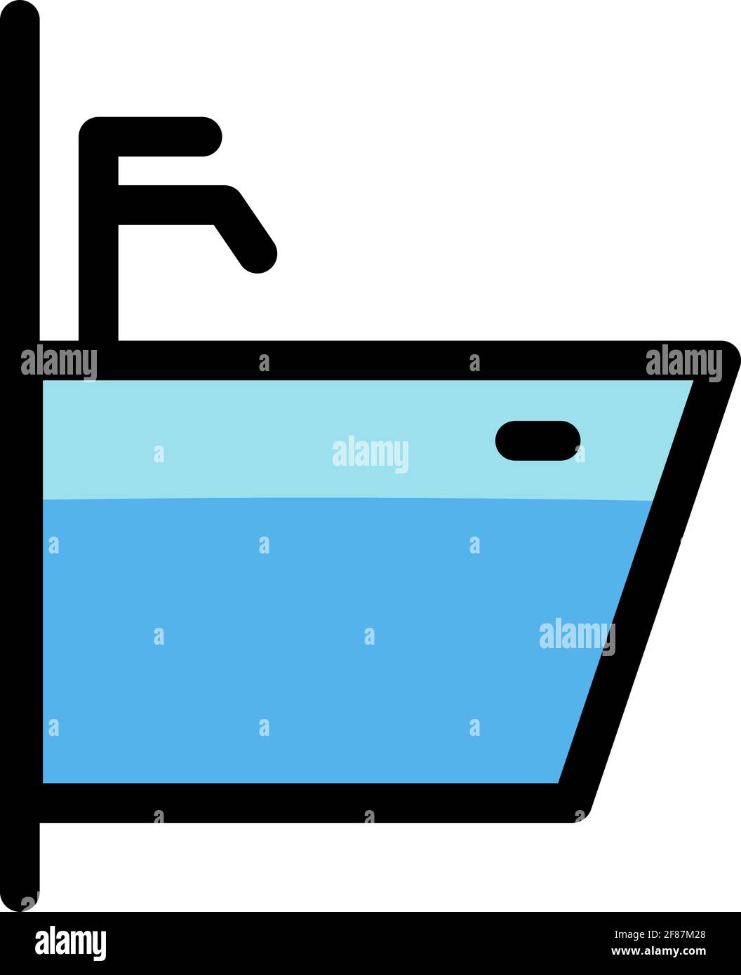 Bidet color icon in simple style isolated vector isolated on white ...