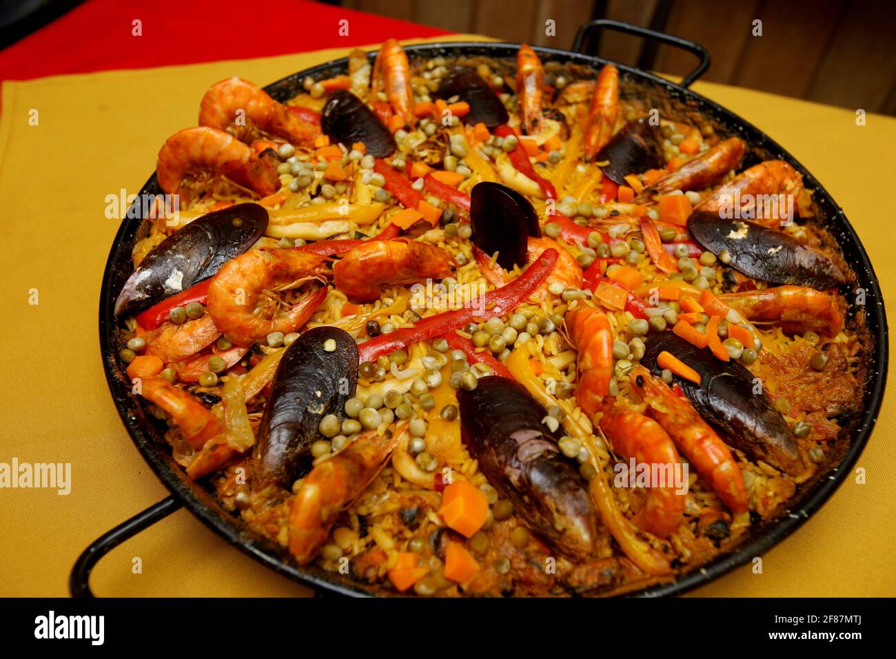 salvador, bahia / brazil - june 13, 2018: Paella, typical dish from ...