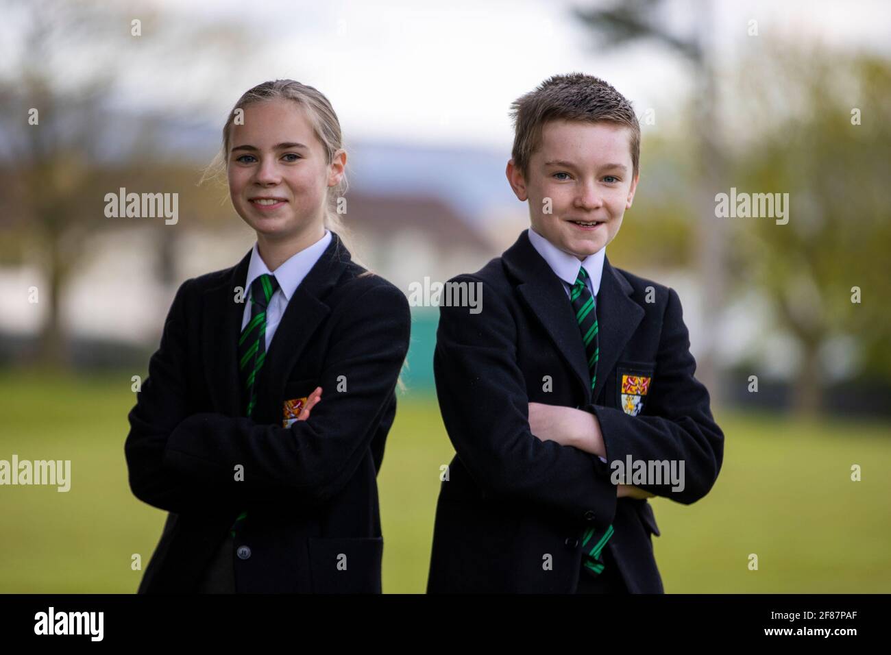 Year 8 pupils Effie Lappin (left) and Ben Boirland of Sullivan Upper ...