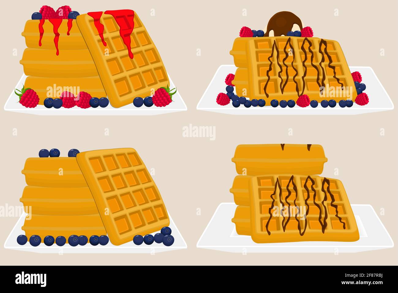 Plate tasty berry ice Stock Vector Images - Alamy