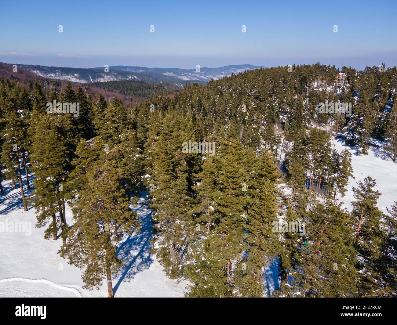 Aerial view of Byala Cherkva region at Rhodopes Mountain, Plovdiv ...
