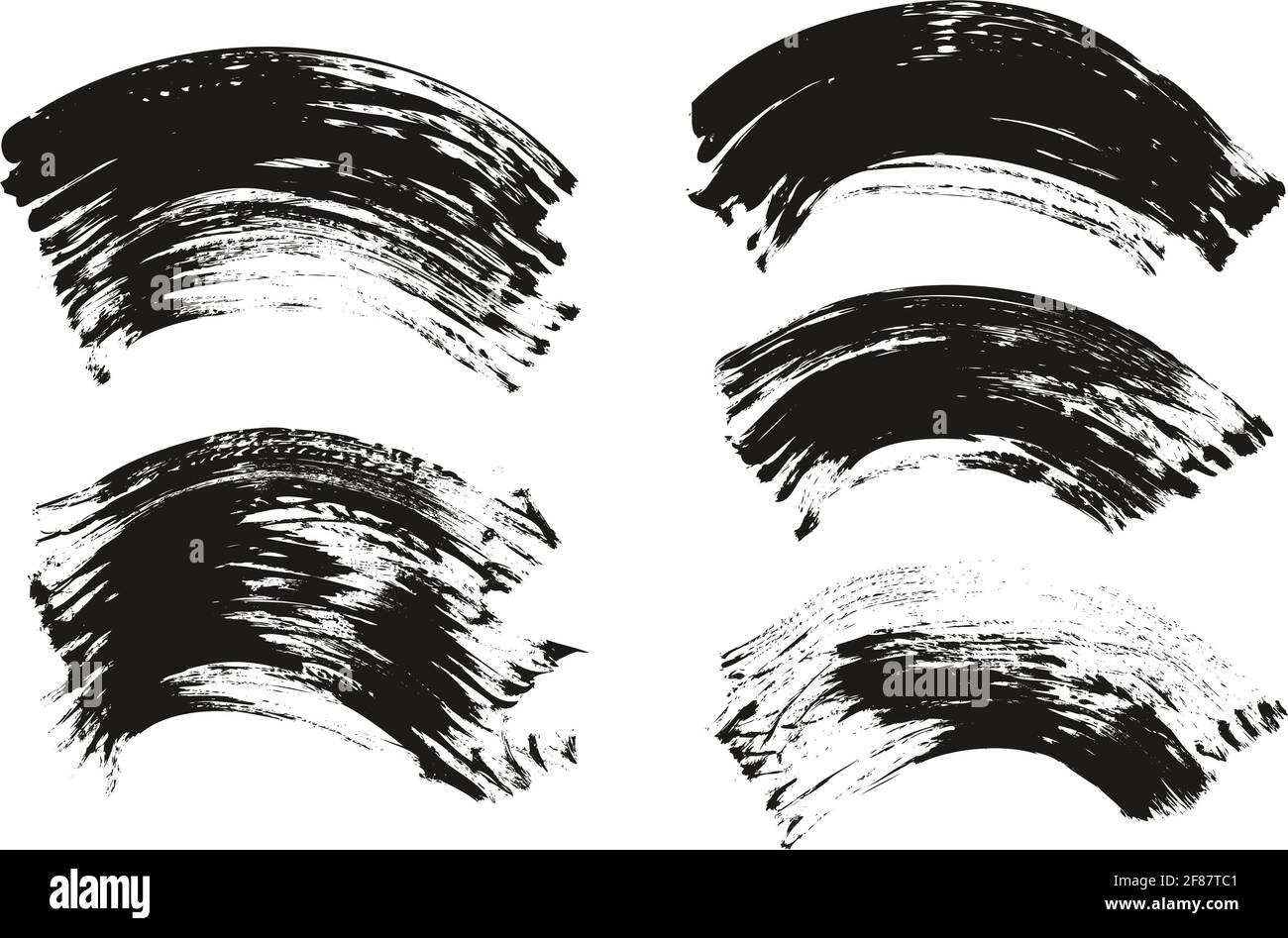 Flat Fan Brush Regular Curved Background Mix High Detail Abstract ...