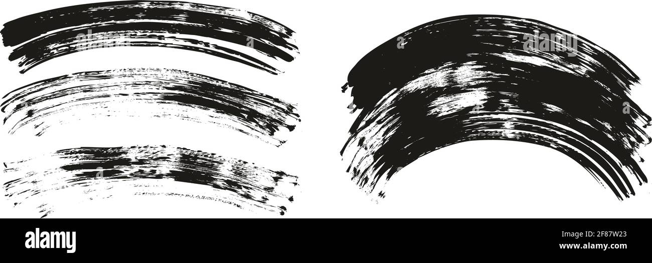 Flat Fan Brush Regular Curved Background Mix High Detail Abstract ...