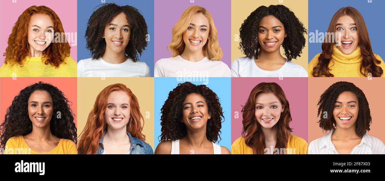 Woman emotion collage hi-res stock photography and images - Alamy