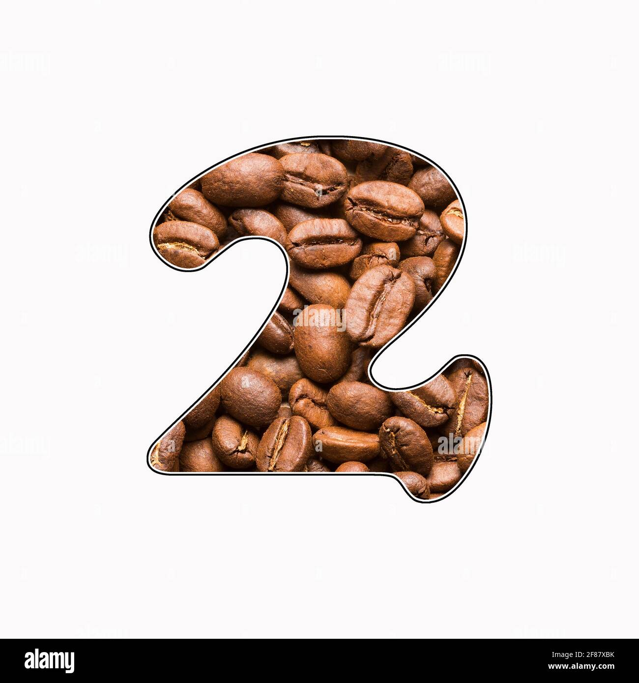 2, Number - Coffee beans background. Coffea Stock Photo - Alamy
