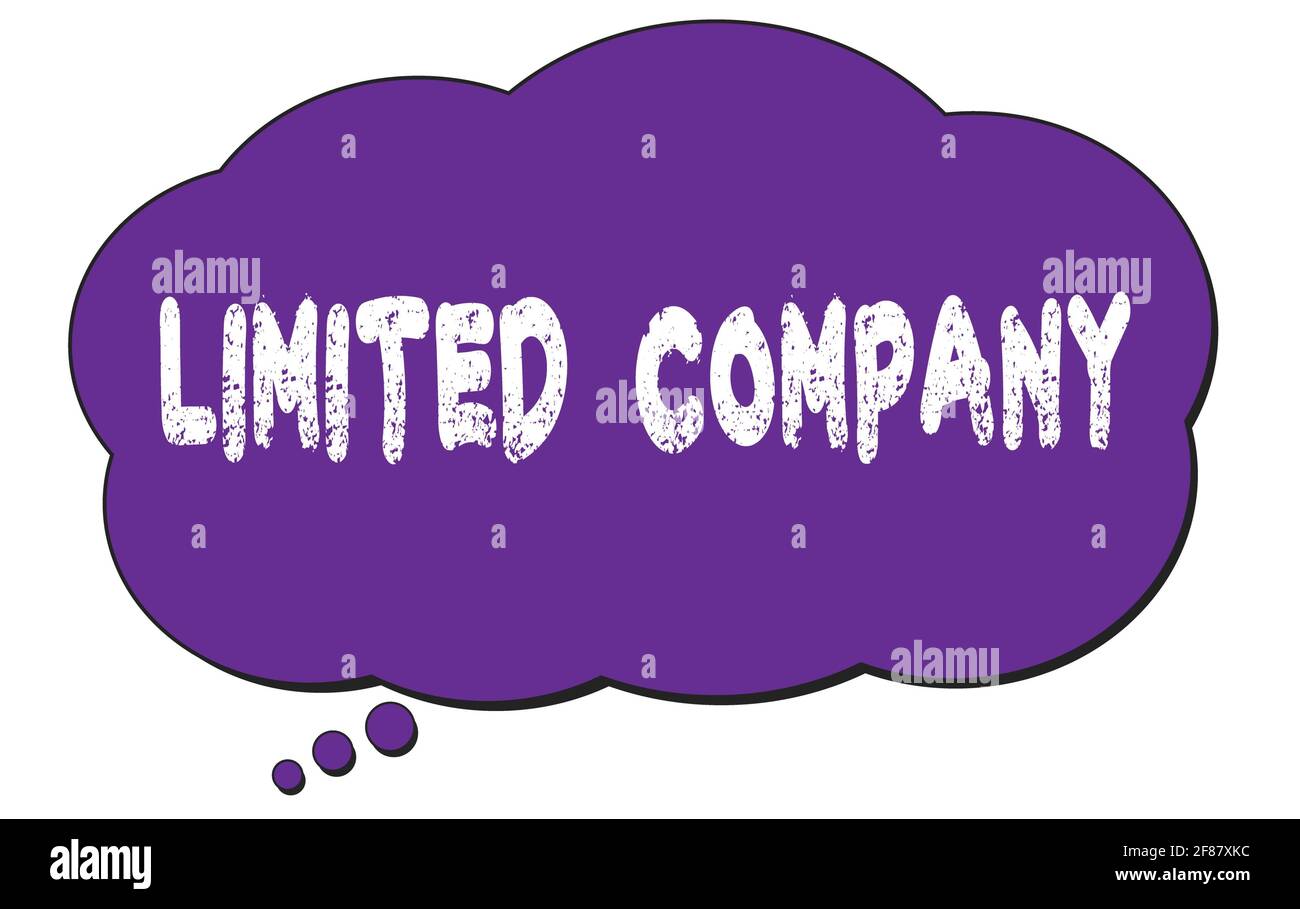 LIMITED COMPANY text written on a violet thought cloud bubble Stock ...