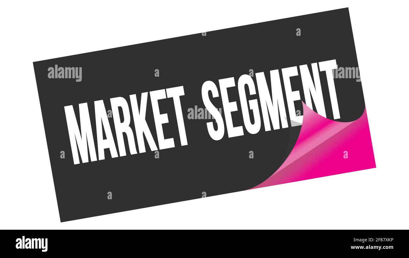 MARKET SEGMENT text written on black pink sticker stamp Stock Photo - Alamy