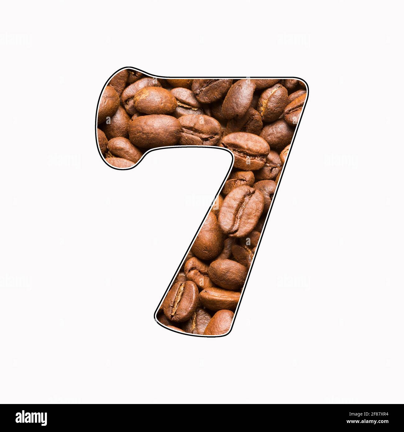7, Number - Coffee beans background. Coffea Stock Photo - Alamy