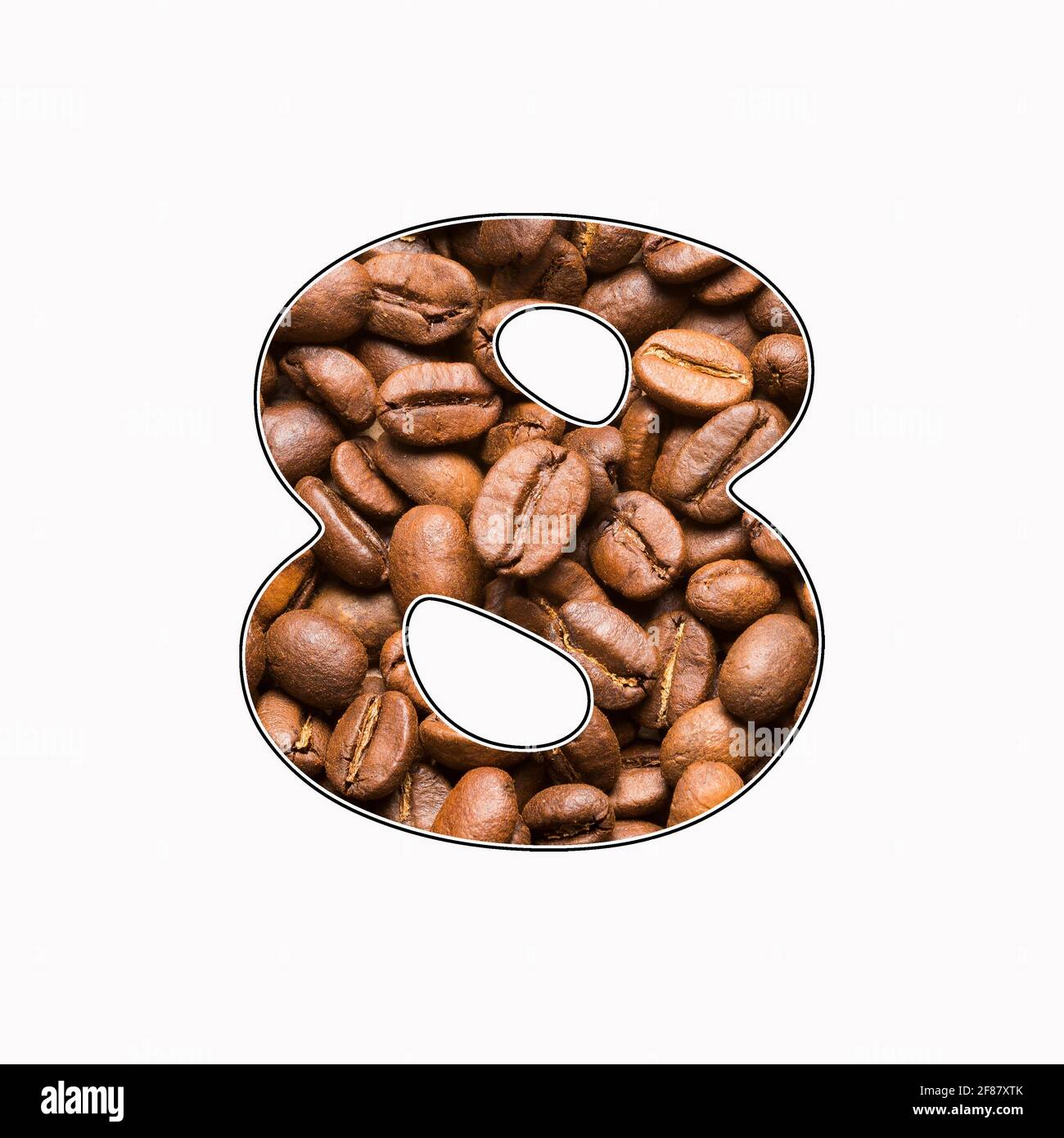 8, Number - Coffee beans background. Coffea Stock Photo - Alamy