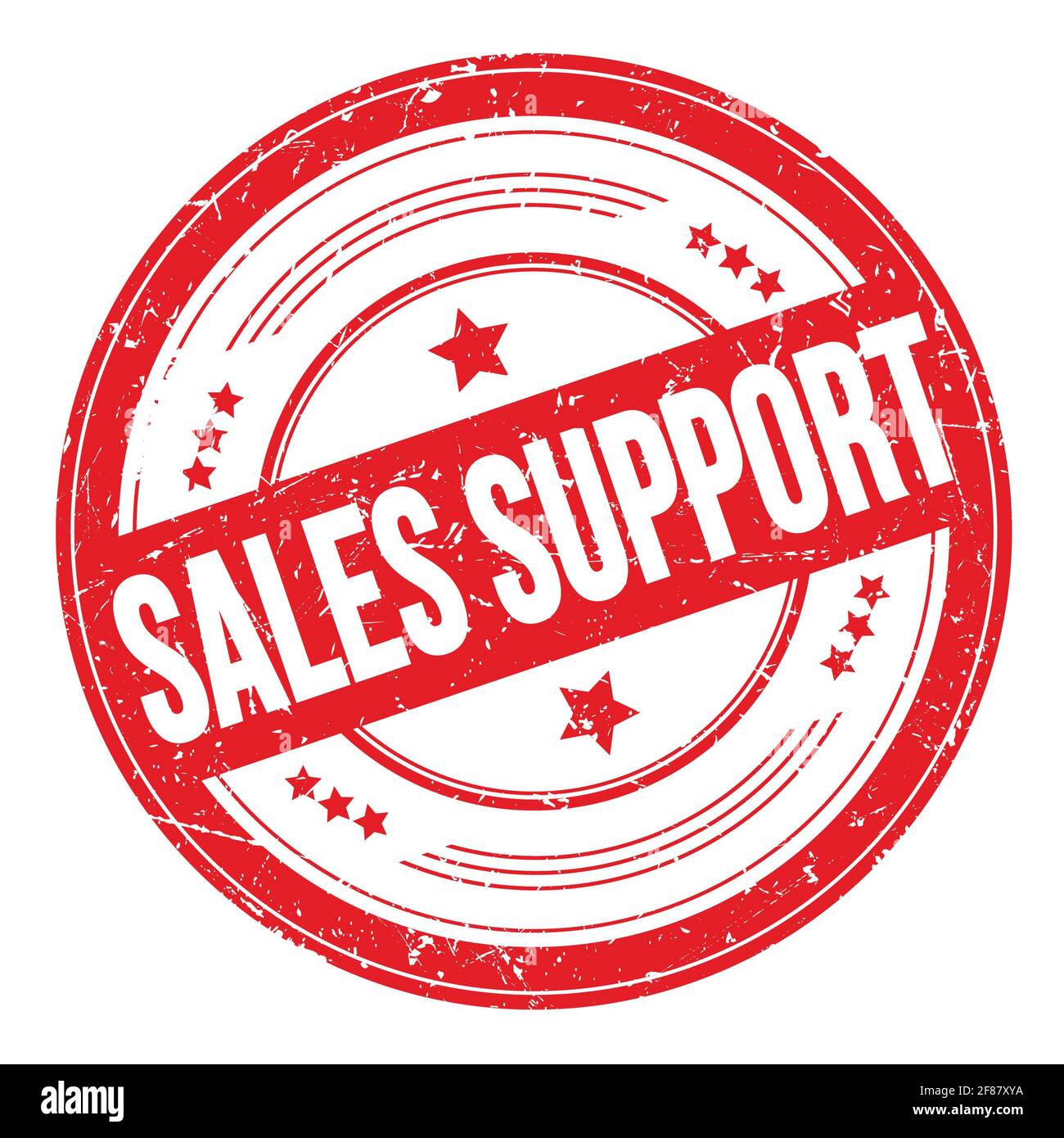 SALES SUPPORT text on red round grungy texture stamp Stock Photo - Alamy
