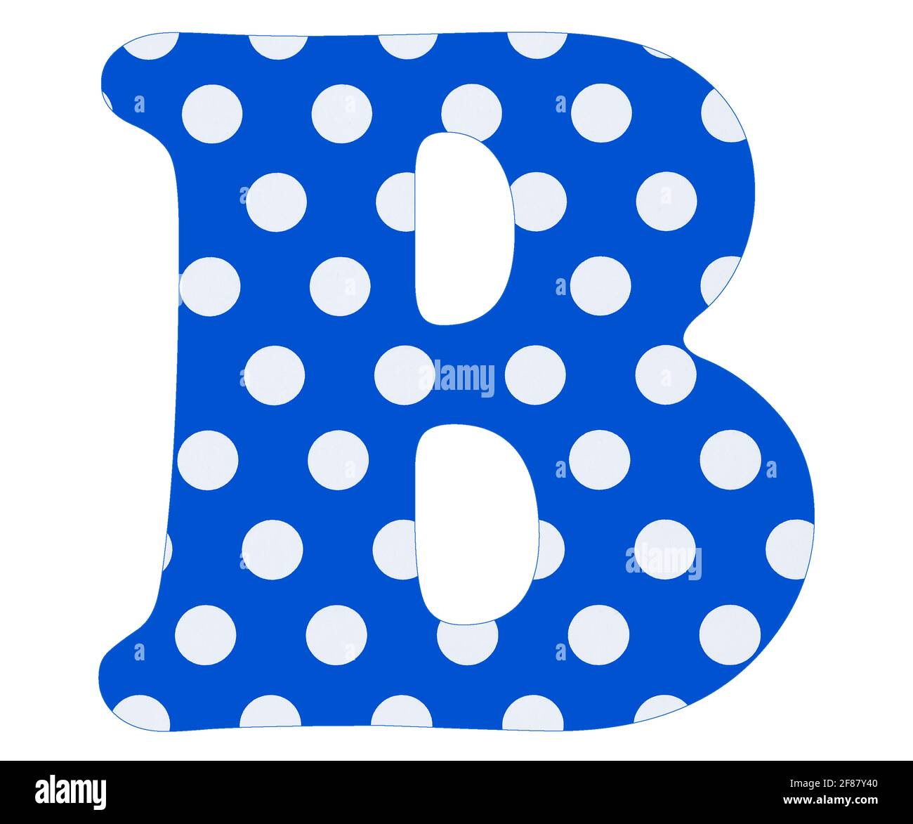 Letter B - White circles on blue background Stock Photo - Alamy