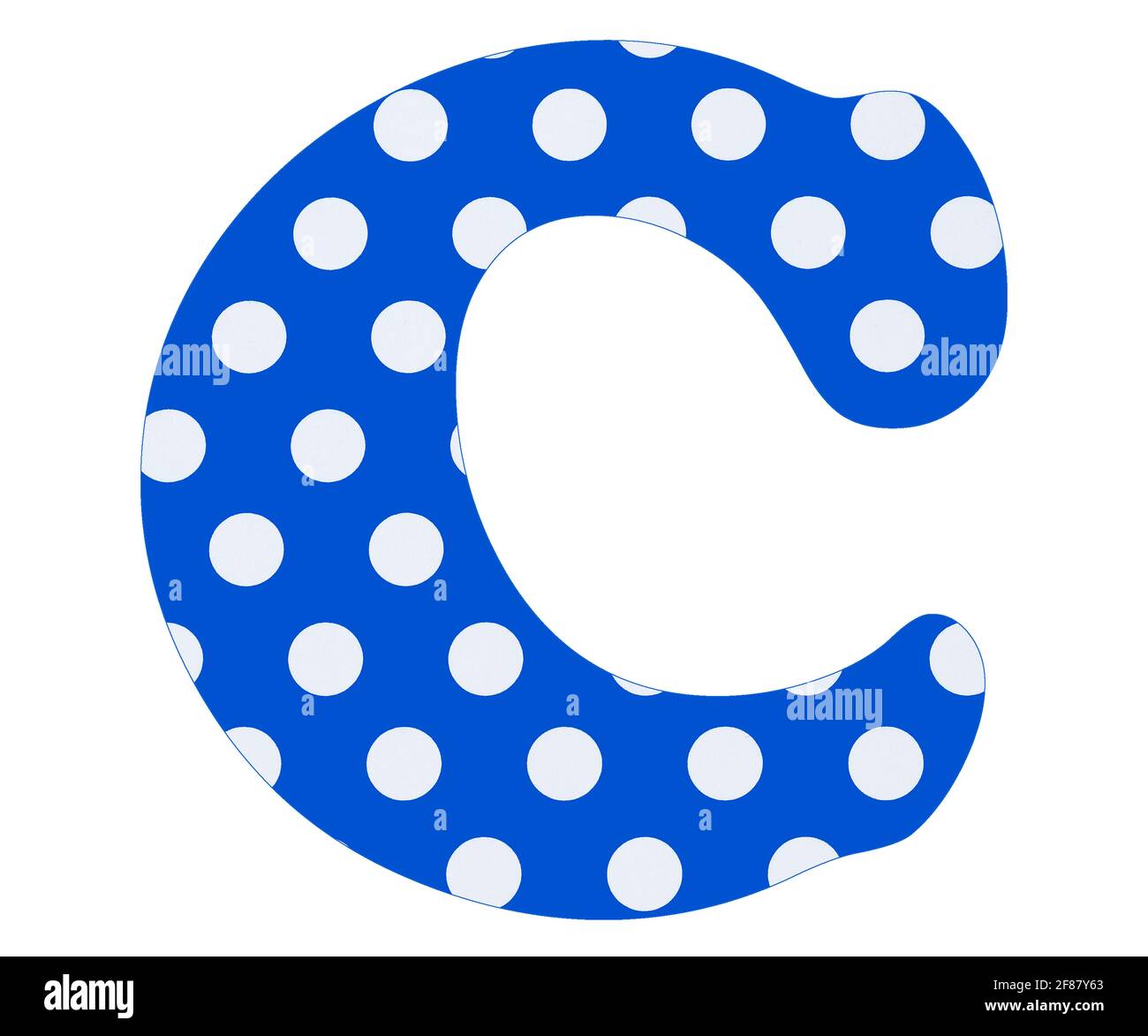 Letter C - White circles on blue background Stock Photo - Alamy