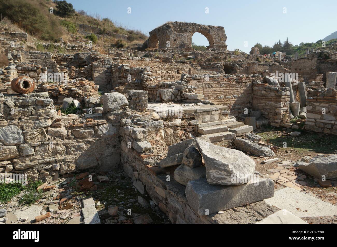 Historical ruins in the ancient city of Ephesus, Turkey Stock Photo - Alamy