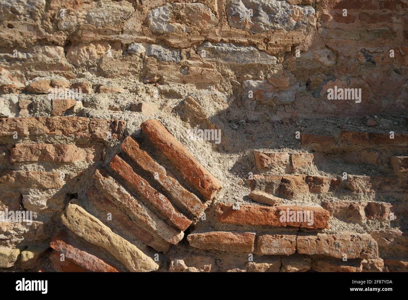 Ephesus ancient city ruins. Old brick wall Stock Photo - Alamy