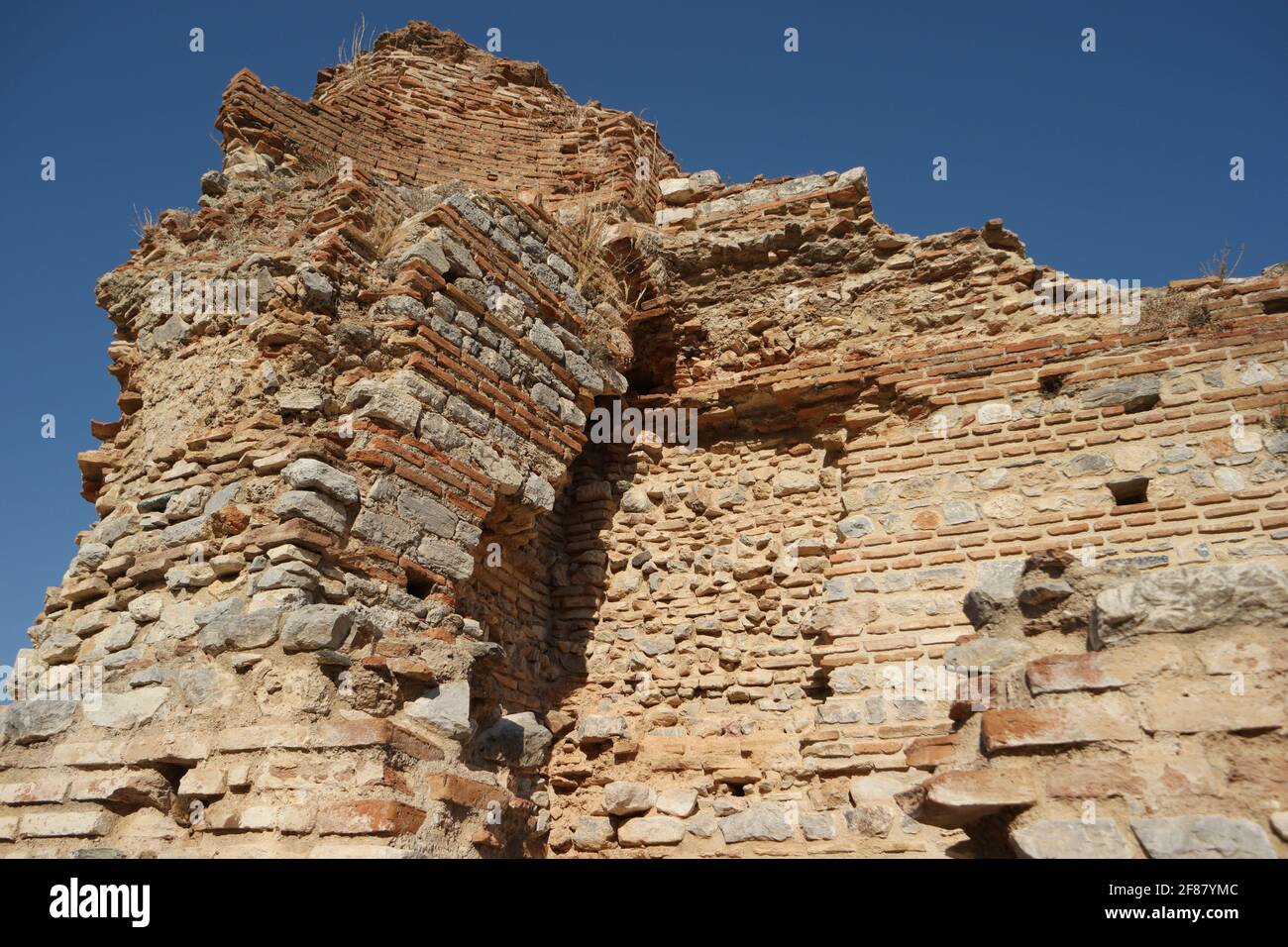 The ruins of old brick building. Ancient architectural building Stock ...