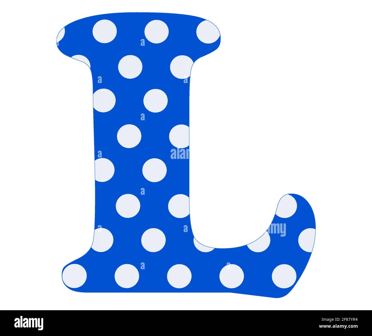 Letter L - White circles on blue background Stock Photo - Alamy