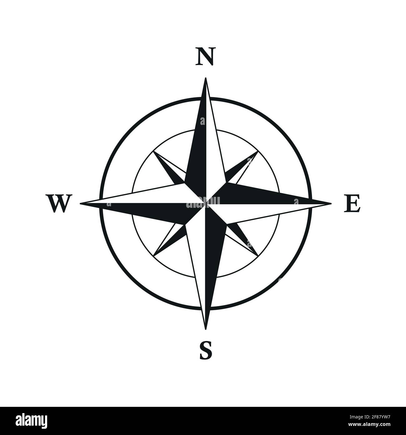 Simple Compass Rose Map