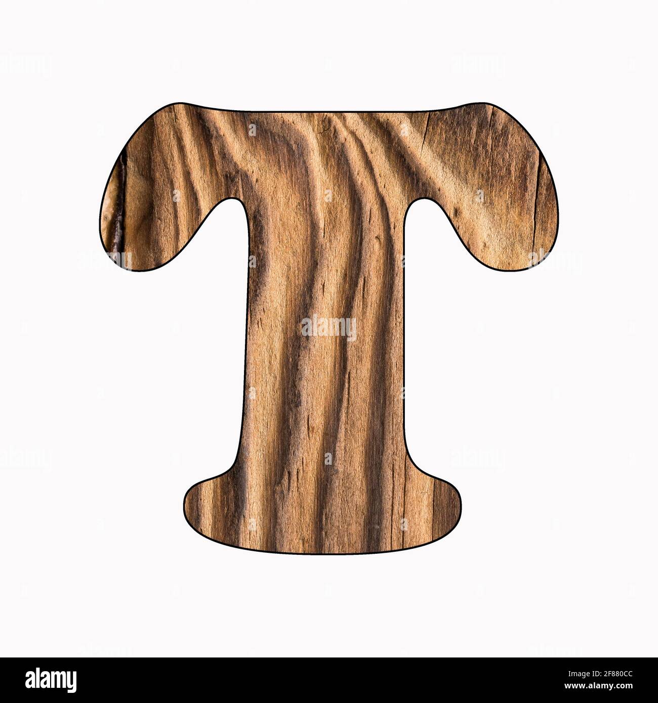 T, Rustic wooden alphabet letter on white background Stock Photo - Alamy